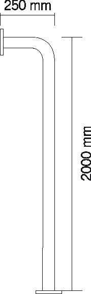 bezpečnostní madlo L-tvar 2000x250mm 75 | Bezpečnostní madla ...